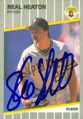Neal Heaton autographed Baseball Card (Pittsburgh Pirates) 1989 Fleer # ...