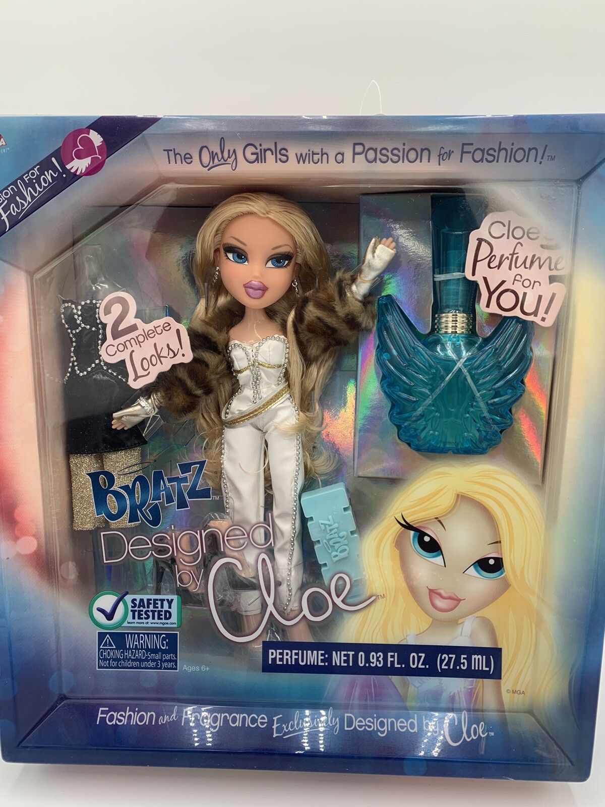 Girlz Girl Bratz Designed by Cloe Doll 2 Complete Looks Perfume RARE ...