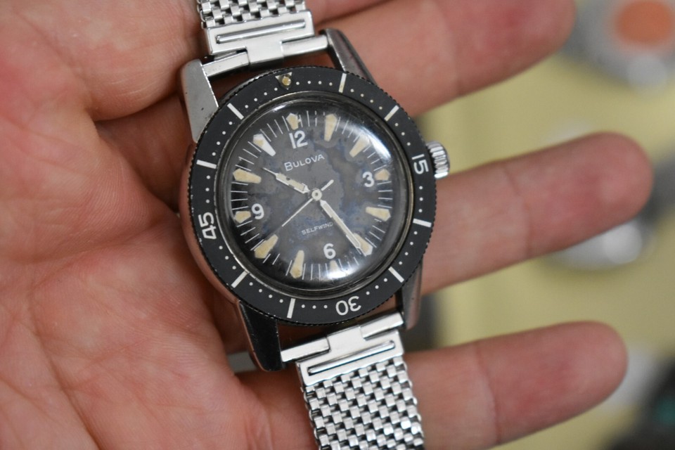 Vintage 1961 Bulova Compressor Rare Single Crown 666FT Automatic Diver ...