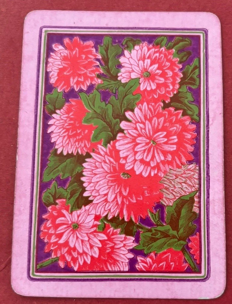 1 SWAP PLAYING CARDS OLD ENGLISH WIDE FLOWERS | eBay Australia