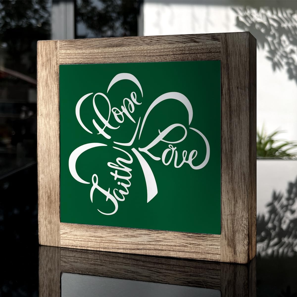 ST Patrick'S Day Decor, Wooden Box Signs for Home Decor, Spring Holiday ...