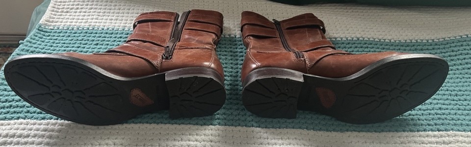 Born Mid-Calf Leather Boots- Pecan/Brown- size 8M womens | eBay