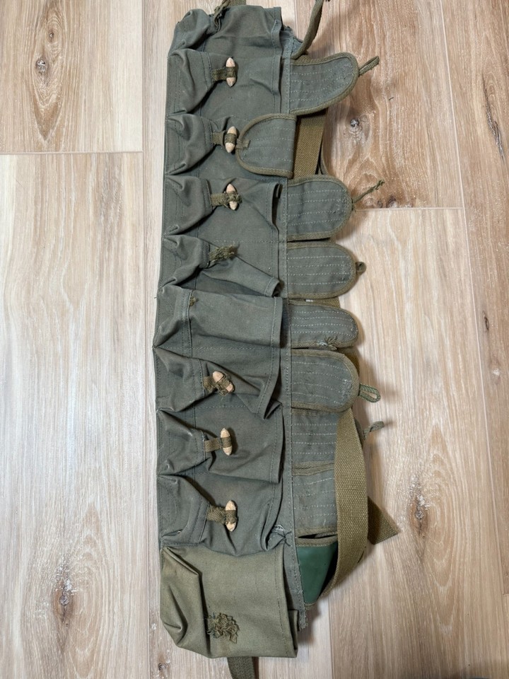 Vintage Chinese Type 56 AK Chest Rig 7.62x39 Chicom Canvas Ammo Pouch ...