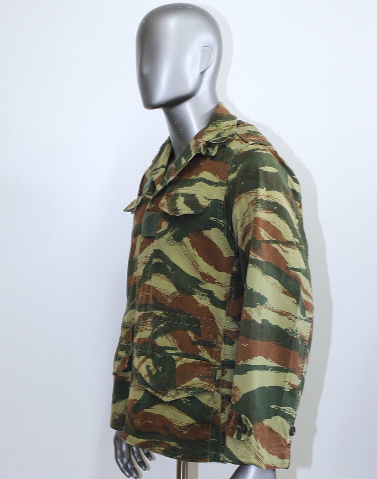 Genuine Vintage French Army Lizard Camo Combat Jacket Herringbone Airborne sizeM | eBay