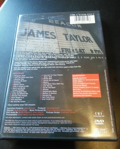 James Taylor - Live At The Beacon Theatre (DVD) | eBay