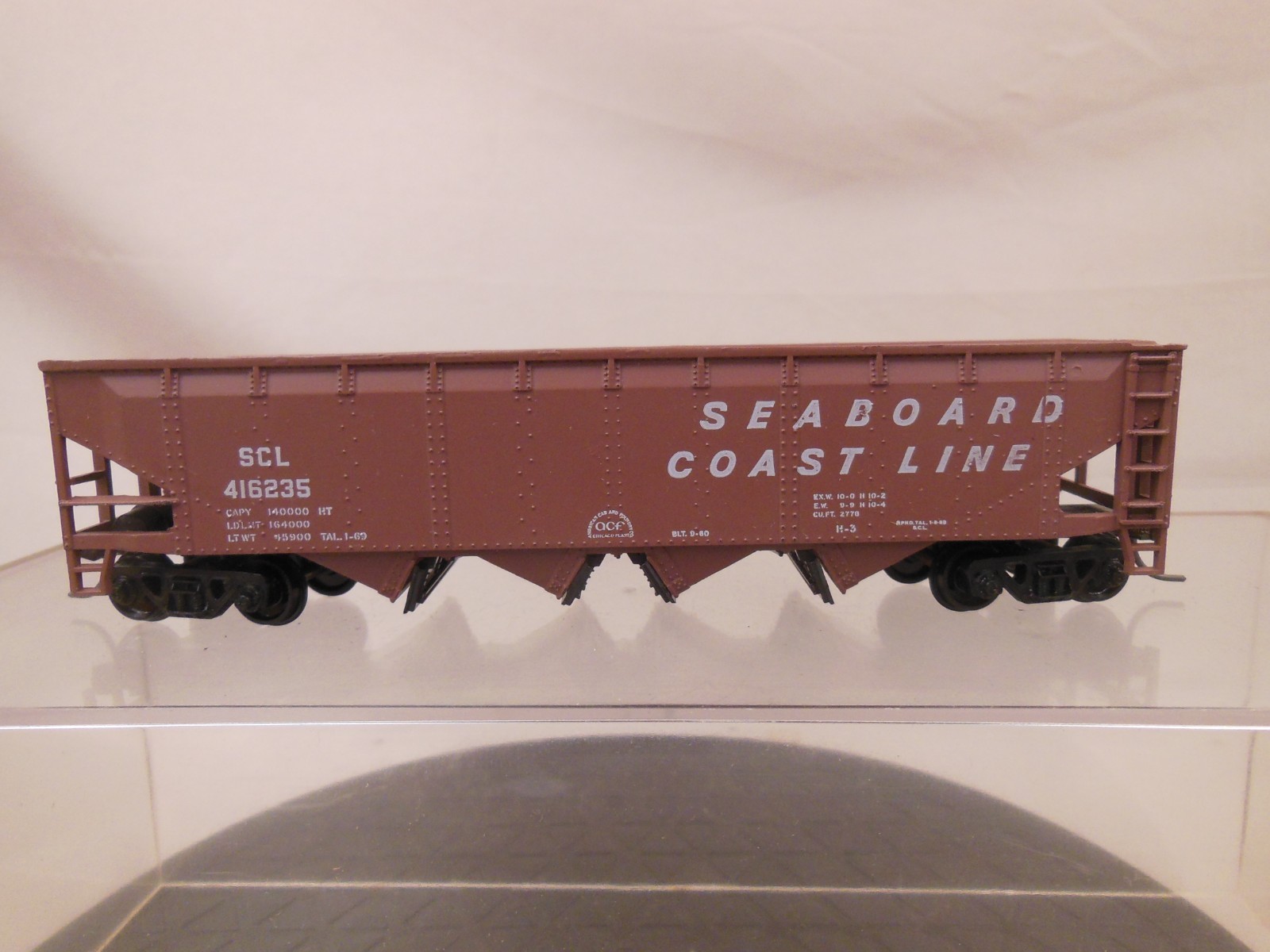 VINTAGE HO SCALE QUAD HOPPER SEABOARD COAST LINE SCL 416235 (3/3) | eBay
