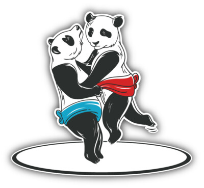Panda Sumo Car Bumper Sticker Decal - ''SIZES" | eBay