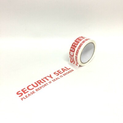 36 Rolls 48mm x 75m Printed *Security Seal* Packaging Tape Adhesive ...