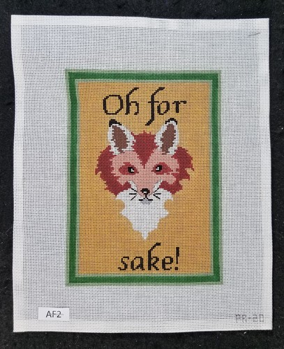 2x HP Needlepoint 18ct PIP & ROO Fox Sake/ASSOCIATED TALENTS Woven ...
