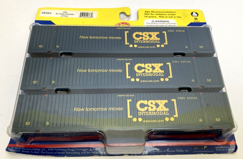 Athearn 29363 HO CSX Intermodal 53'' Jindo Container Pack of 3 FAST SHIPPING! | eBay