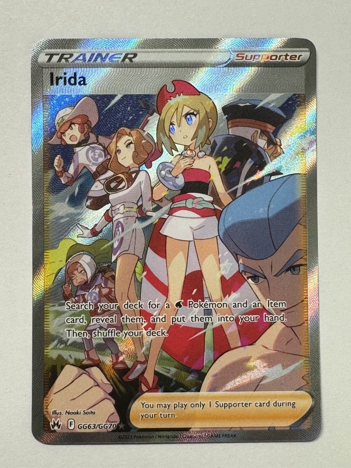 Pokemon TCG - Irida - Crown Zenith GG63/GG70 Galarian Gallery Holo Full ...