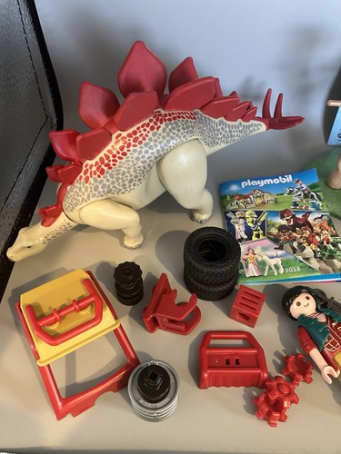 Playmobil 9432 The Explorers Vehicle Stegosaurus Dinosaur Pond Lizard ...