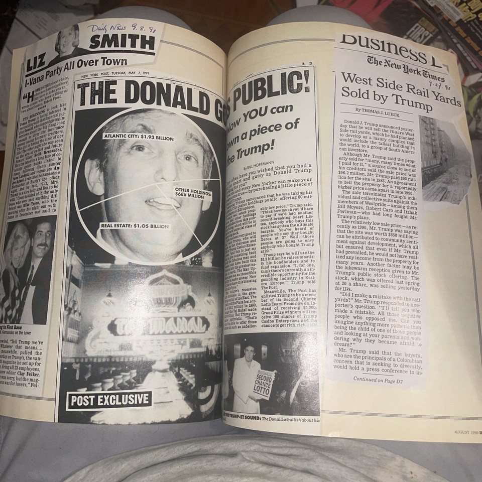 SPY magazine Aug 1990 Trump In A Baby Cover | eBay