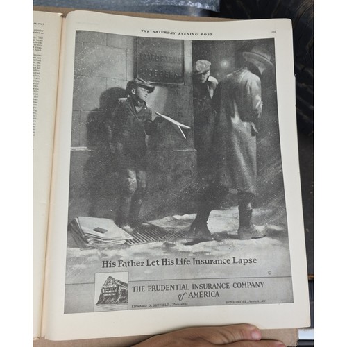 1927 Prudential Insurance print Ad His Father Let His Life Insurance ...