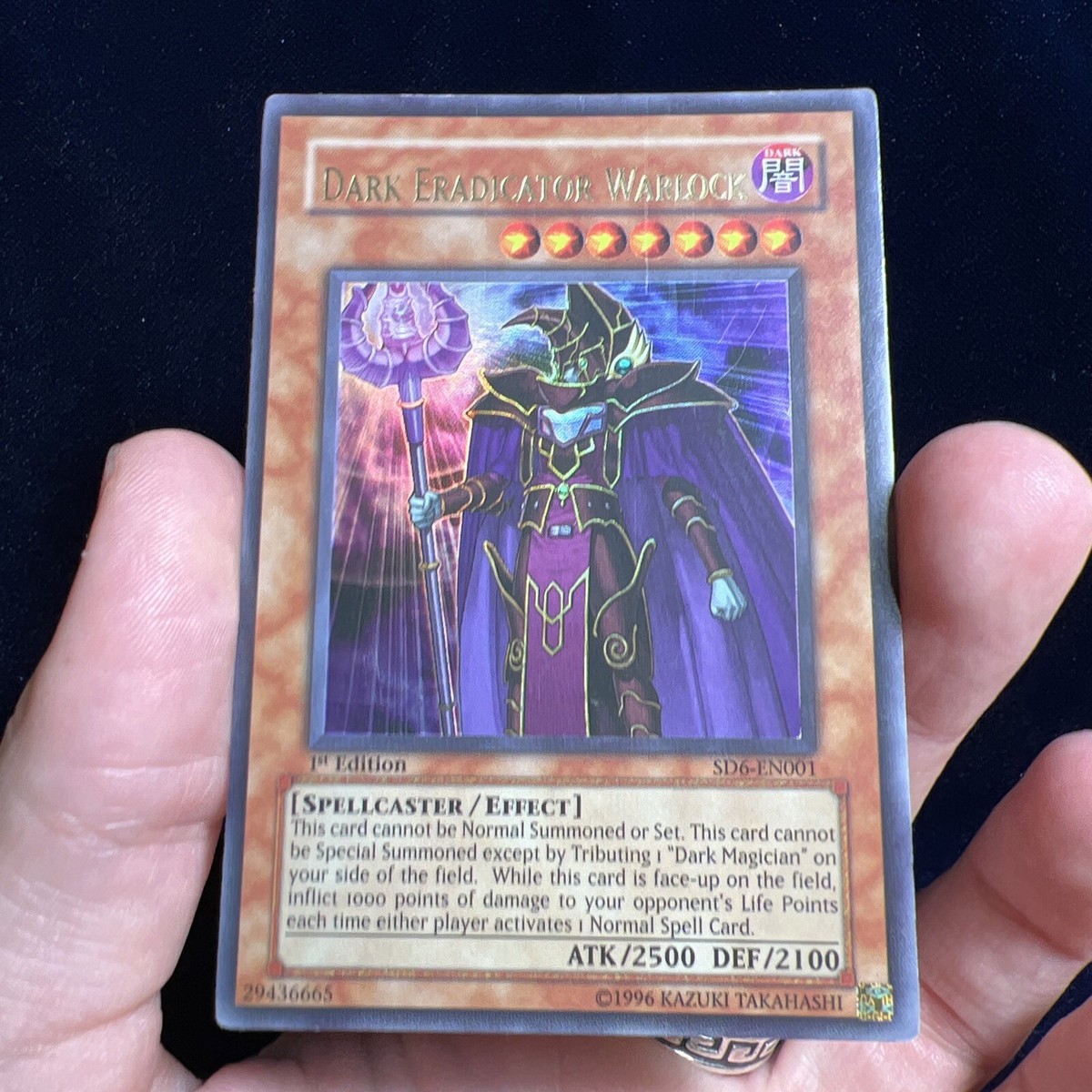 Dark Eradicator Warlock Dark Eradicator Warlock Yu Gi Oh! Card