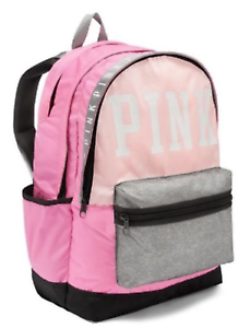 Victorias Secret Pink Logo Marled Large Campus Backpack Bookbag Carry ...