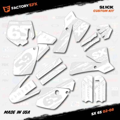 Whiteout Slick Racing Graphics Kit fits 02-08 KTM 65sx 65 sx Decal ...