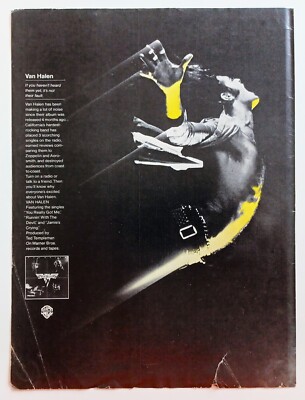 VAN HALEN~SELF TITLED DEBUT~ORIG 1978 ALBUM PROMO~PRINT AD ADVERT ...