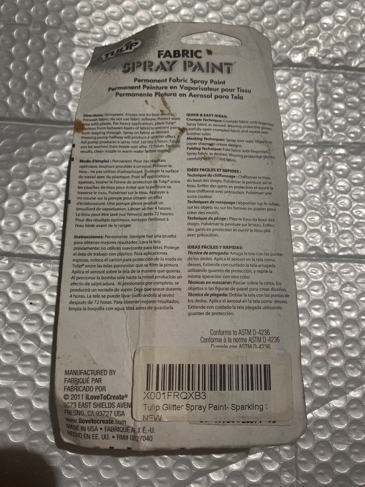 Tulip Fabric Spray Paint 4oz-Sparkling Star Glitter new in package | eBay