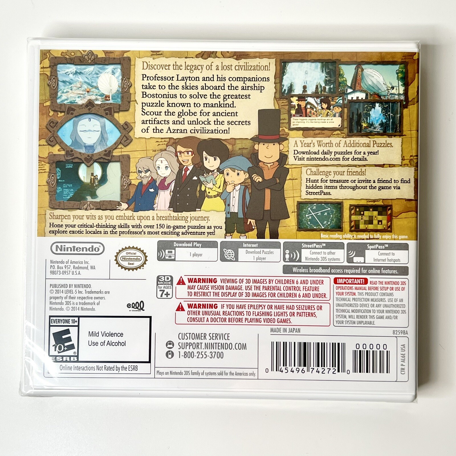 Professor Layton and the Azran Legacy (Nintendo 3DS, 2014) for sale ...