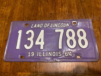 Vintage 1964 Illinois License Plate | eBay
