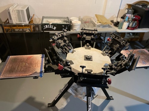 Vastex V-1000 Manual Garment Printer + Mid-Level Flash Cure Unit | eBay