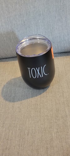 🎃NWT Rae Dunn "Toxic" Halloween Metal Tumbler Mug w/ Lid Black HTF | eBay