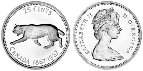 1967 25C Canada Silver Quarter Dollar | eBay
