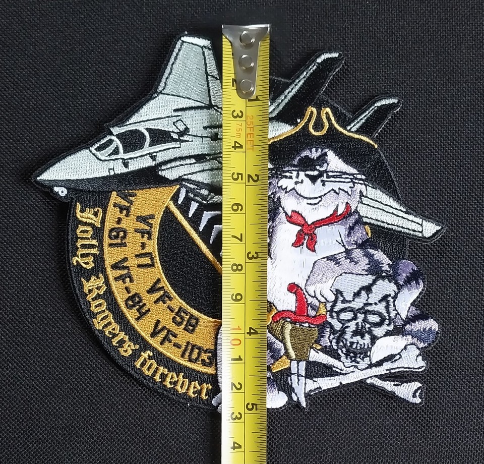 Jolly Rogers Forever F-14 Navy TOMCAT Skull Crossbones Military Biker ...