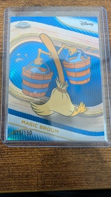 2025 Topps Chrome Disney Magic Broom Blue Refractor #d 75/150 Mickey ...