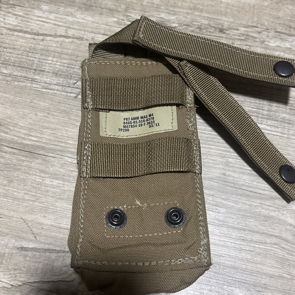 USGI USMC MOLLE II Double Mag Pouch Coyote Brown NSN 8465-01-558-5167 ...