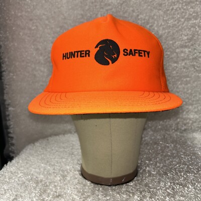 Vintage Hunters Orange Hunting Hat Horse SKM USA SnapBack Hunter Safety ...