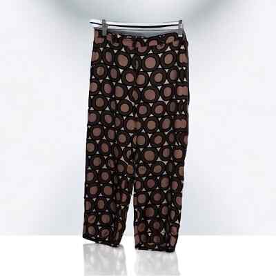 S'Maxmara 100%silk circle print pants sz 2 #B0X3 | eBay