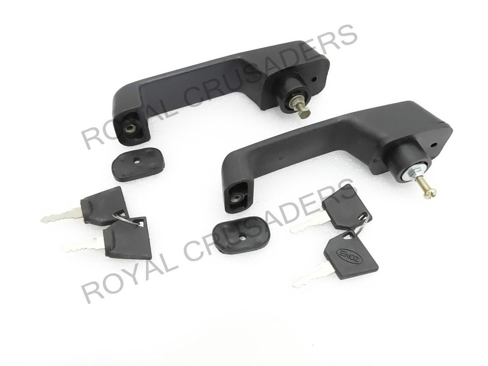 NEW JCB 3DX 3CX BLACK PLASTIC DOOR LOCK HANDLE SET WITH KEYS (CODE099 ...