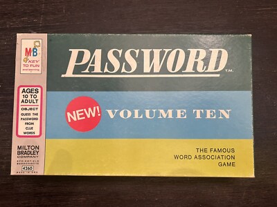 Vintage 1970 Milton Bradley PASSWORD Volume 10 Board Game COMPLETE | eBay