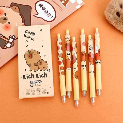 6pcs mignon capybara gel stylo | eBay