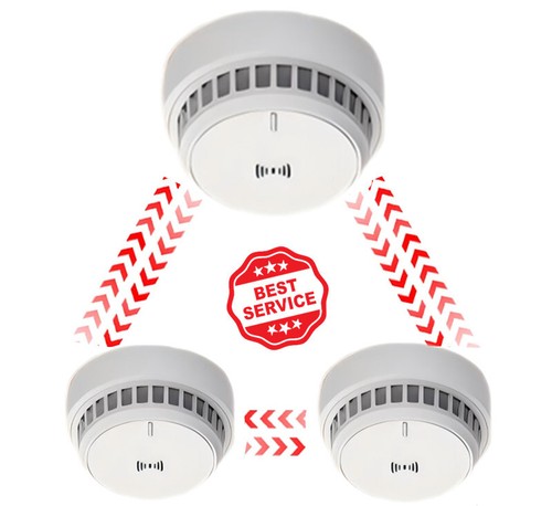 1-10x Rauchmelder Set , 10 Jahre Garantie, Feuermelder mit 2* DC1.5V ...
