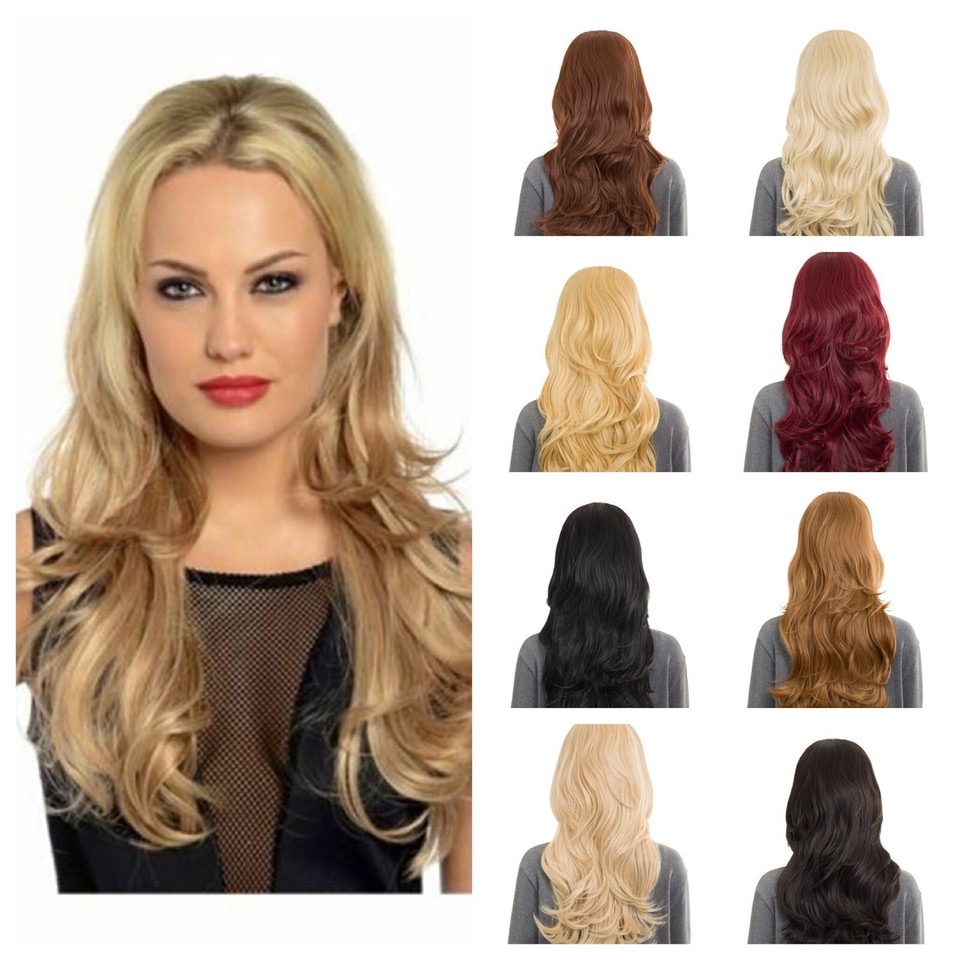 Koko Wig Wavy Half Head 3/4 Wig 28" Long Layered Hair Thick Natural ...