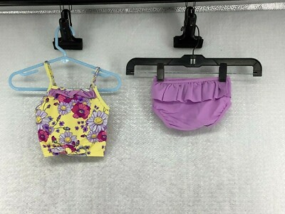 Ruffle Butts Girls Daisy Delight Ruffle Tie Multicolor 2 Piece Tankini ...