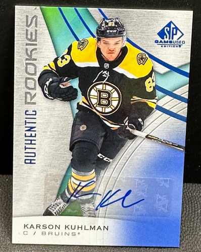 Karson Kuhlman 2019-20 SP Game Used Authentic Rookies Auto Rookie RC ...