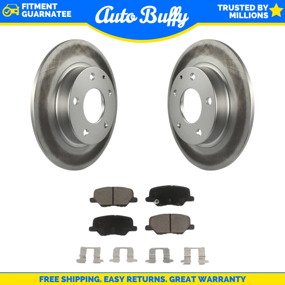 [Rear] Coated Disc Brake Rotors And Ceramic Pads Kit For Mazda 3 Sport ...