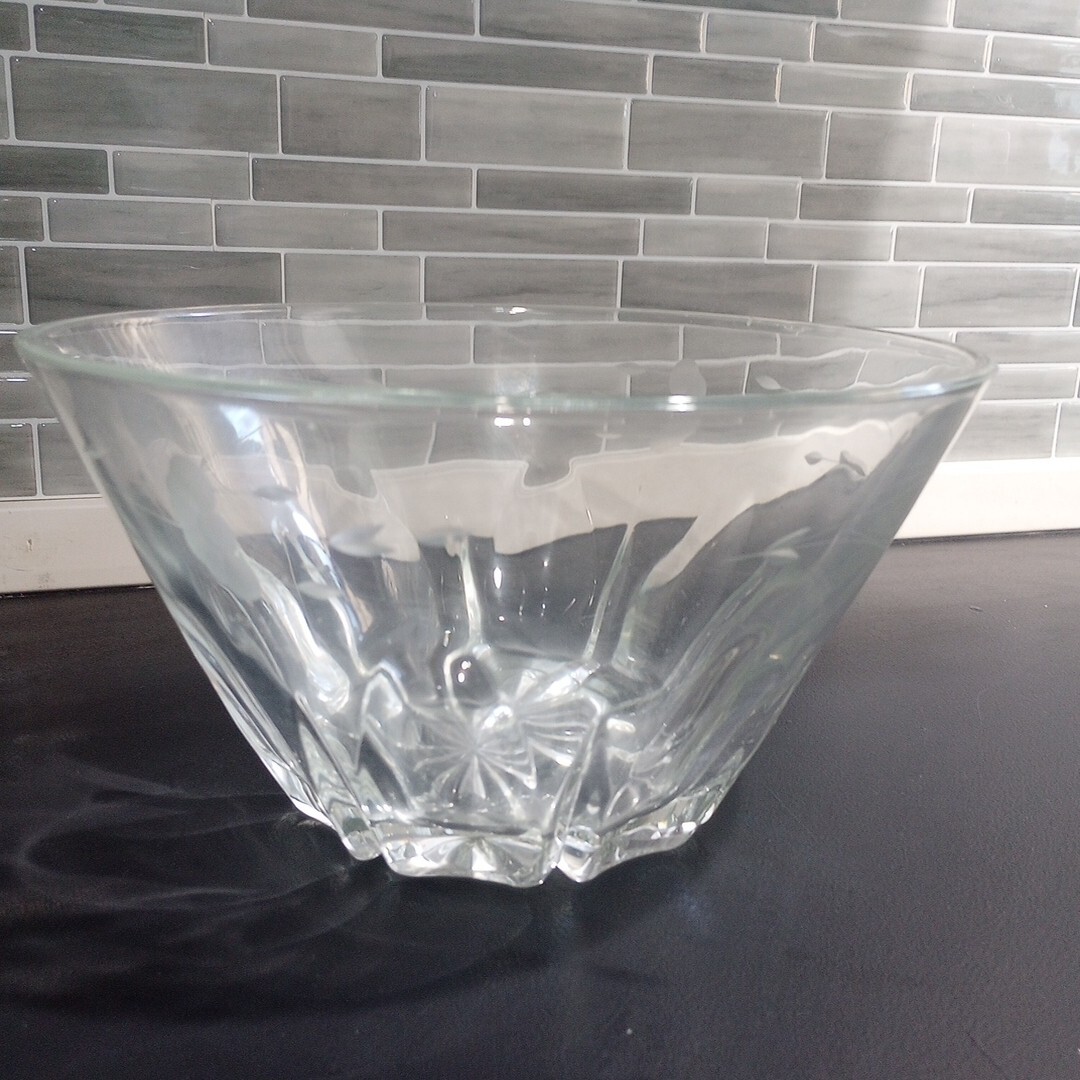 Princess House Vintage Crystal Heritage Large Salad / Serving Bowl 10 ...