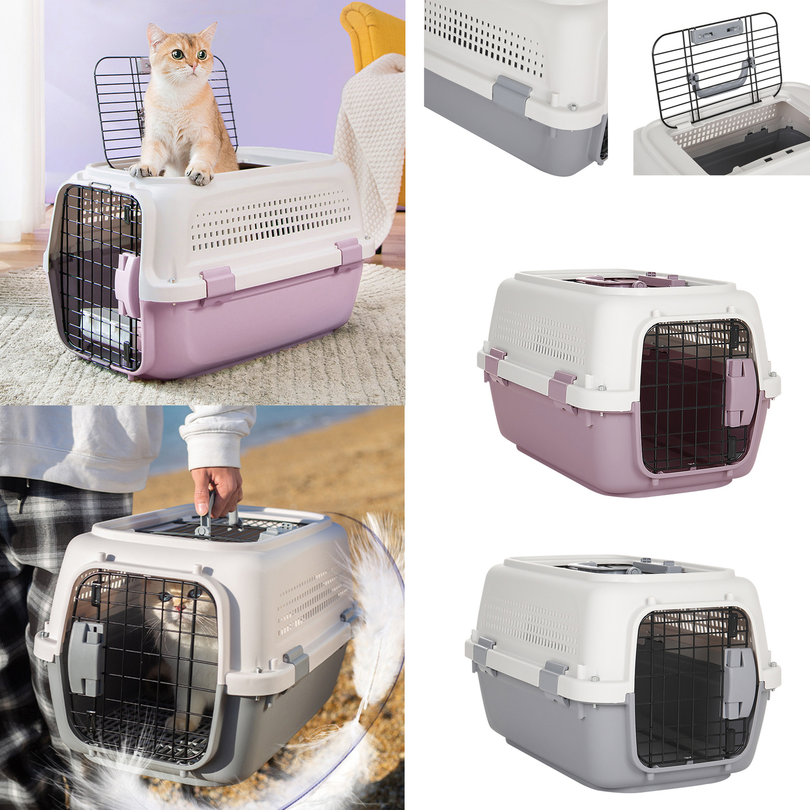 XL Large Travel Pet Carrier Box Cat Dog Carry Basket Transporter ...