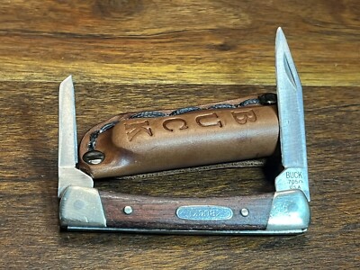 VINTAGE 1997 BUCK USA 705 PONY KNIFE + NEW LEATHER HOLSTER - FOREVER ...