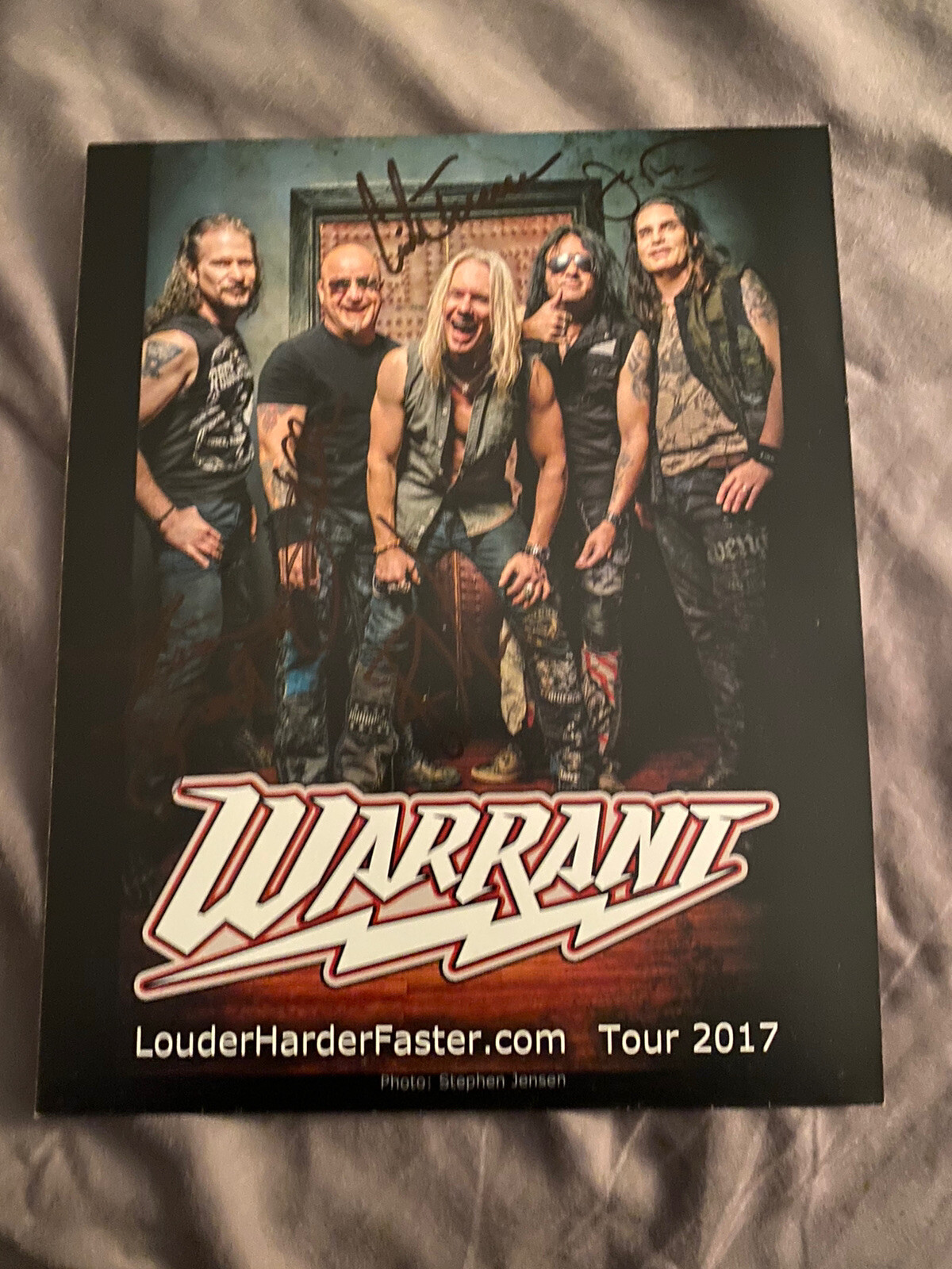 Warrant Hand Signed Mini Tour Poster 2017 | eBay