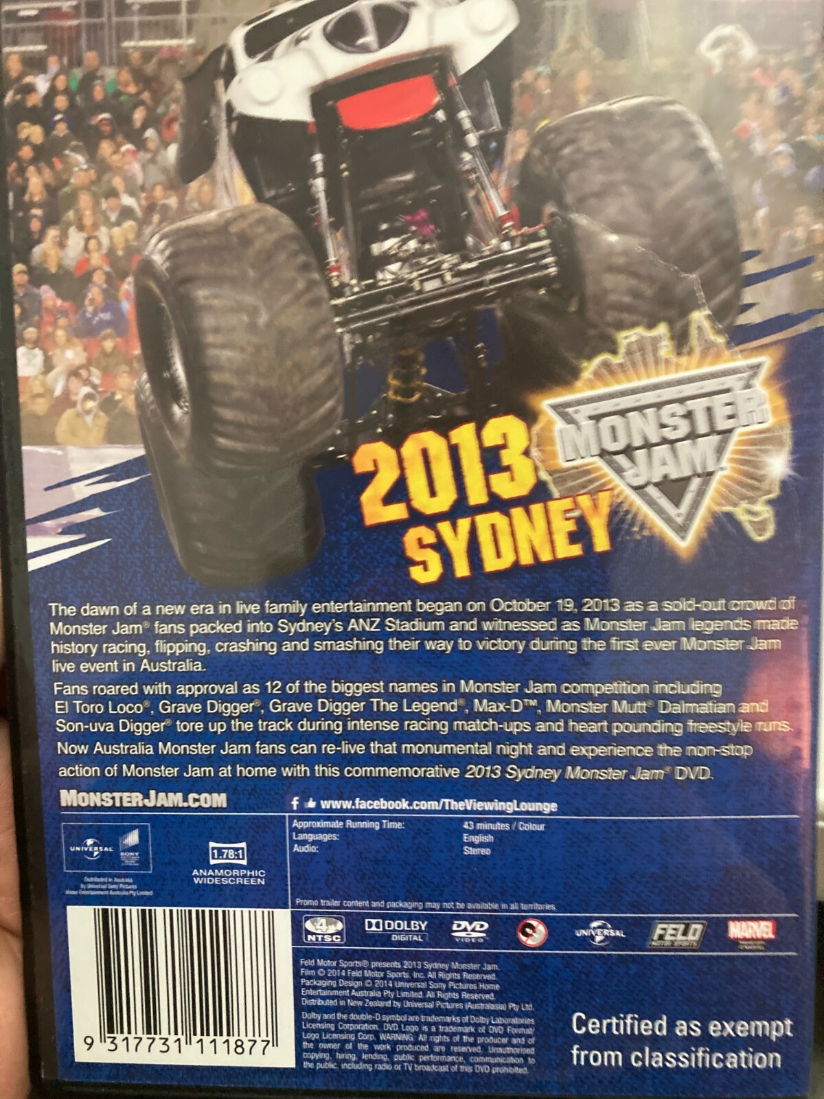 Monster Jam Sydney 2013 Dvd 2013 For Sale Online Ebay 7822