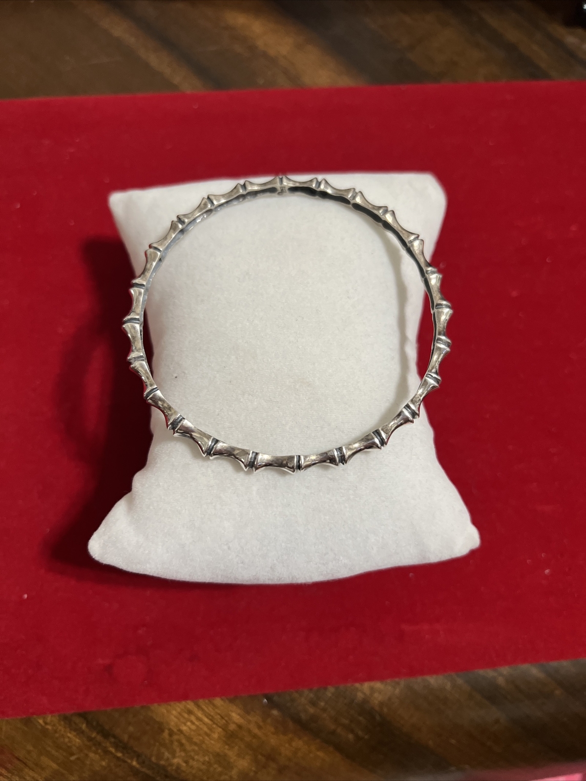 James Avery Sterling Silver Bamboo Design Bangle Brac… - Gem