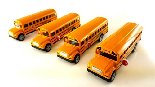 4pc School Bus 5" metal pull back Die Cast Boy Gift Toy 5 inch | eBay