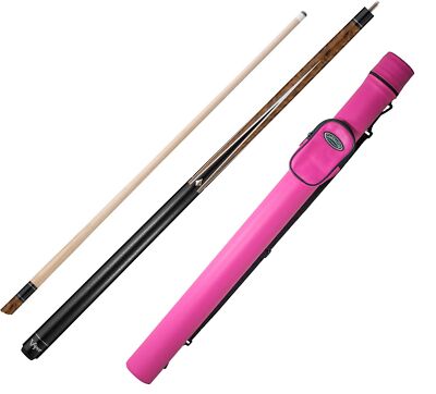 58" Viper Diamond Brown Stain Billiard Pool Cue + Q-Vault Pink Cue Case ...