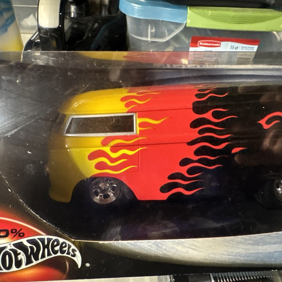 NEW IN BOX! RARE VERSION! Hot Wheels VW Drag Bus 1:18 YELLOW/ORANGE ...